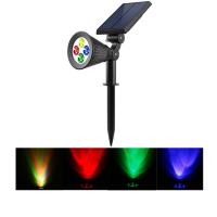 China IP44 Rated Solar Wall-Mounted RGB Color Changing Landscape Lights 200 Lumen Upgrade for sale