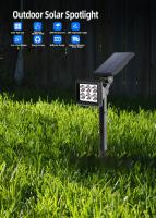China Solar Spotlight IP65 Waterproof Solar Powered Outdoor LED Spot Lawn Spike Light 300lm for sale
