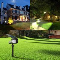 China ABS Material 8leds 400 Lumens Solar Powered Spotlight Adjustable with 120° Beam Angle for sale