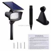 China ABS Material 8leds 400 Lumens Solar Powered Spotlight Adjustable with 120° Beam Angle for sale