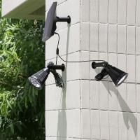 China Outdoor Landscapes ABS Double Head Solar Power Garden Light with 2- and Wire Security for sale