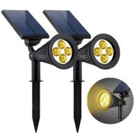 China Modern Outdoor Luminaires Portable Led Solar Garden Color Changing Spotlight Supply IP65 for sale
