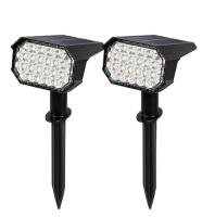 China 50000 Hours Working Time 24 Leds Solar Spotlight for Pathway Courtyard Landscape for sale
