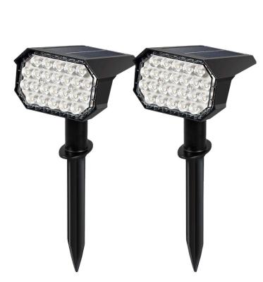 China 50000 Hours Working Time 24 Leds Solar Spotlight for Pathway Courtyard Landscape for sale