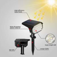 China 50000 Hours Working Time 24 Leds Solar Spotlight for Pathway Courtyard Landscape for sale