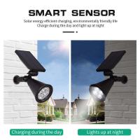 China Energy Saving Solar Light Outdoor Wireless Motion Detector Led Lamp with Solar Panel for sale