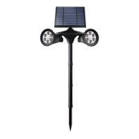 China 201 Stainless steel plastic Double Heads Solar Lamps Outdoor Motion Sensor Lightings for sale