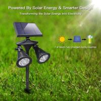 China 201 Stainless steel plastic Double Heads Solar Lamps Outdoor Motion Sensor Lightings for sale