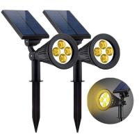 China 2 IN 1 Solar Garden Spot Light RGB Color Changing LED for Outdoor Lawn Power Supply Solar for sale