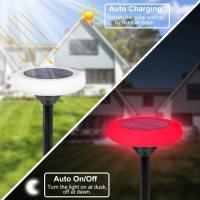 China Solar Lights Outdoor 7 Color Changing Solar Pathway Lights for Garden Landscape Lighting for sale