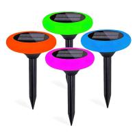 China Solar Lights Outdoor 7 Color Changing Solar Pathway Lights for Garden Landscape Lighting for sale