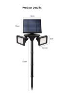 China 1- ABS PC Solar Aluminum Double Heads Garden Lights for Superior Outdoor Lighting for sale