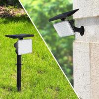 China IP65 Rated Solar Powered 64 Led Garden Lawn Light Outdoor Landscape Stage Lighting 2-In-1 Wireless Wall Lights for sale