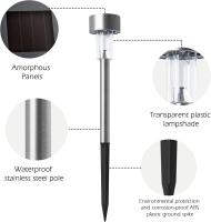 China Direct Solar LED Landscape Lights for Outdoor Pathway Stainless Steel Garden Lighting for sale