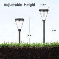 China 80 Ra Color Rendering Index Outdoor Solar Powered Warm White 2 Modes LED Garden Pathway Lawn Lights for sale