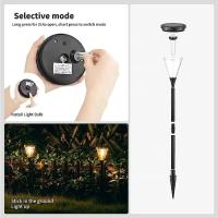 China 80 Ra Color Rendering Index Outdoor Solar Powered Warm White 2 Modes LED Garden Pathway Lawn Lights for sale