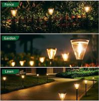 China 80 Ra Color Rendering Index Outdoor Solar Powered Warm White 2 Modes LED Garden Pathway Lawn Lights for sale