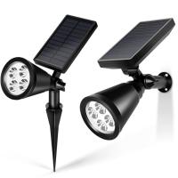 China Solar Power Supply 4 Led Spotlight Ip65 Waterproof Solar Spot Light for Outdoor Garden for sale