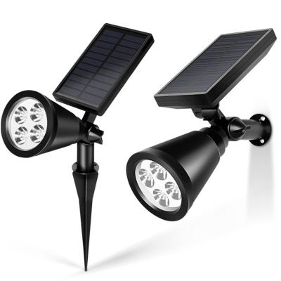China Solar Power Supply 4 Led Spotlight Ip65 Waterproof Solar Spot Light for Outdoor Garden for sale