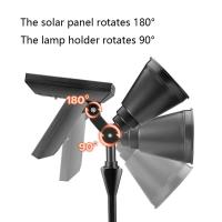China Solar Power Supply 4 Led Spotlight Ip65 Waterproof Solar Spot Light for Outdoor Garden for sale