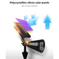 China Solar Power Supply 4 Led Spotlight Ip65 Waterproof Solar Spot Light for Outdoor Garden for sale