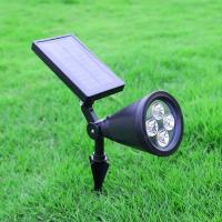 China Solar Power Supply 4 Led Spotlight Ip65 Waterproof Solar Spot Light for Outdoor Garden for sale