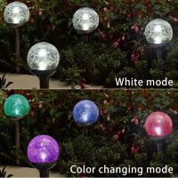 China Waterproof Solar Powered Crackle Ball Decorative Stick Light for Garden and Landscape for sale