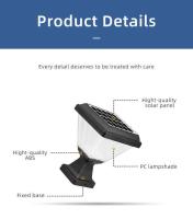 China Outdoor Waterproof IP65 Post Lighting Garden Spike Led Gate Solar Pillar Light with ABS for sale