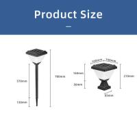 China Outdoor Waterproof IP65 Post Lighting Garden Spike Led Gate Solar Pillar Light with ABS for sale