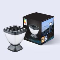 China Outdoor Landscape Lighting Solar Wall Pillar Light Led Solar Villa Wall Lamp 3000K/6500K for sale