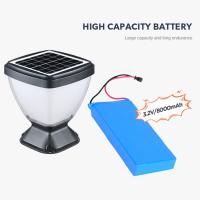 China Outdoor Landscape Lighting Solar Wall Pillar Light Led Solar Villa Wall Lamp 3000K/6500K for sale