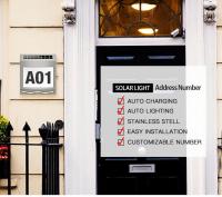 China Solar Powered House Numbers Waterproof LED Illuminated Address Plaques for Outdoor for sale