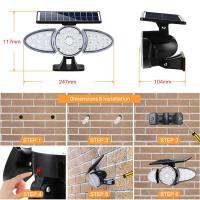 China IP65 Solar Powered Motion Sensor Solar Lights Outdoor Emergency Security Garden Solar Wall Light for sale