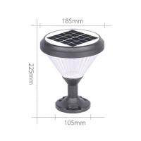 China Solar Waterproof Led Post Lights Outdoor Column Headlight Pillar Fence Lamp with 2- for sale