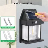China 80lm/w Courtyard Garden Decoration Waterproof Solar Wall Lamp with Motion Sensor for sale