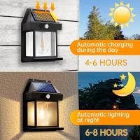 China 80lm/w Courtyard Garden Decoration Waterproof Solar Wall Lamp with Motion Sensor for sale