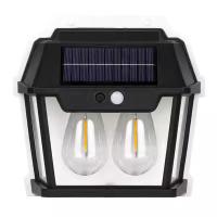 China Double Light Source Adjustable Solar Charging Wall Led Light with 8m Sensing Distance for sale