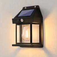 China Double Light Source Adjustable Solar Charging Wall Led Light with 8m Sensing Distance for sale