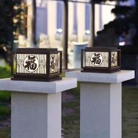 China 50000 Hour Working Lifetime Solar Outdoor Garden Pillar Light for Courtyard Lighting for sale
