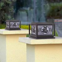 China 50000 Hour Working Lifetime Solar Outdoor Garden Pillar Light for Courtyard Lighting for sale