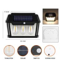 China Customizable Three Light Source Solar Charging Induction Wall Bracket Light for PC ABS for sale