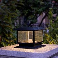 China Outdoor Modern Solar LED Pillar Lamp for Courtyard Park Lighting Input Voltage V 3.7V for sale