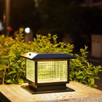 China Outdoor Modern Solar LED Pillar Lamp for Courtyard Park Lighting Input Voltage V 3.7V for sale