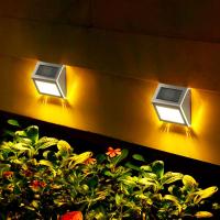 China Waterproof Solar Light Power Stair LED Solar Step Fence Lights for Garden Yard Pathway for sale