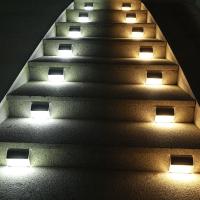 China Waterproof Solar Light Power Stair LED Solar Step Fence Lights for Garden Yard Pathway for sale