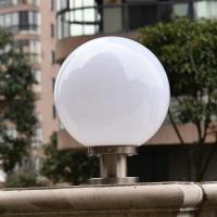 China 360° Beam Angle Round Plastic Solar Fence Post Lights with Remote Timer and 3 Colors for sale