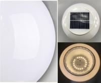China 360° Beam Angle Round Plastic Solar Fence Post Lights with Remote Timer and 3 Colors for sale