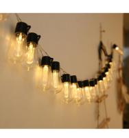 China Solar LED Edison Bulb String Lights for Outdoor Christmas Decorations Patio 6lm 1- for sale