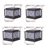 China Solar Outdoor Pillar Lights Vintage Street Lights for Garden Lawn LED Light Source for sale