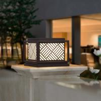 China Solar Outdoor Pillar Lights Vintage Street Lights for Garden Lawn LED Light Source for sale